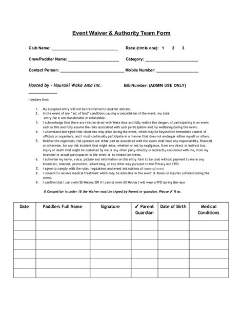 Fillable Online Your Event Liability Waiver Form Made Easy Fax Email Print Pdffiller