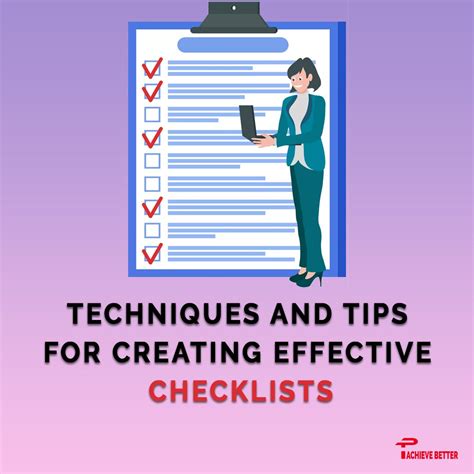 The Art Of Checklist Techniques And Tips For Creating Effective