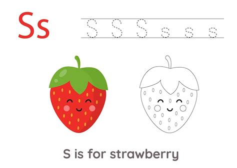 Premium Vector Tracing Alphabet Letters With Cute Fruits And Berries