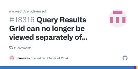 Query Results Grid Can No Longer Be Viewed Separately Of Editor