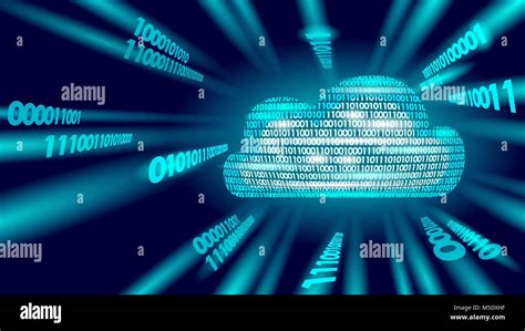 Cloud Computing Online Storage Binary Code Numbers Big Data