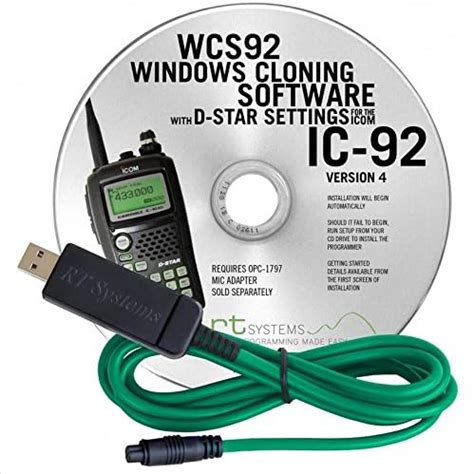 Rt Systems Icom Ic Ad Ic E Programming Software With Usb Cable For Adults Two Way Radio