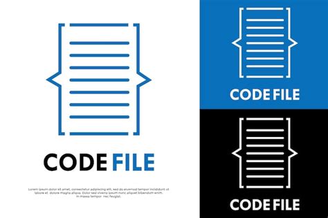 Premium Vector File Code Logo Template Illustration