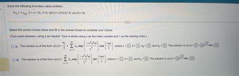 Solved Solve The Following Boundary Value Problem