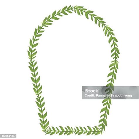 뾰족한 말굽 아치 녹색 잎 프레임 건축 창 문 녹색 잎 벡터 꽃 프레임 화 환 꽃 잎 단풍 나뭇잎 식물 월계수 꽃 자연 장식 결혼 기념일 축 하 아름 다운 아라비아 풍의