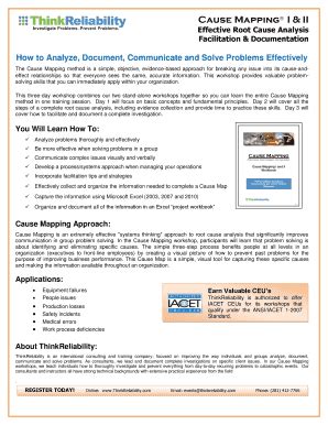 Fillable Online Cause Mapping I II Fax Email Print PdfFiller