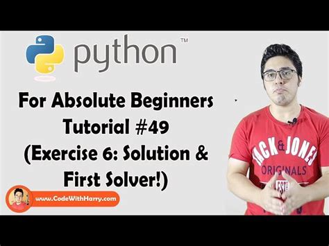 Free Video Python Exercise 6 Solution First Solver Tutorial
