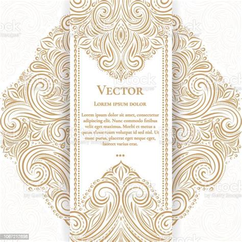 골드와 화이트 빈티지 인사말 카드입니다 고급 벡터 장식 템플릿입니다 좋은 초대 플라이어 메뉴 브로셔 엽서 배경 벽지 장식 포장 또는 원하는 아이디어 결혼 증명서에 대한 스톡