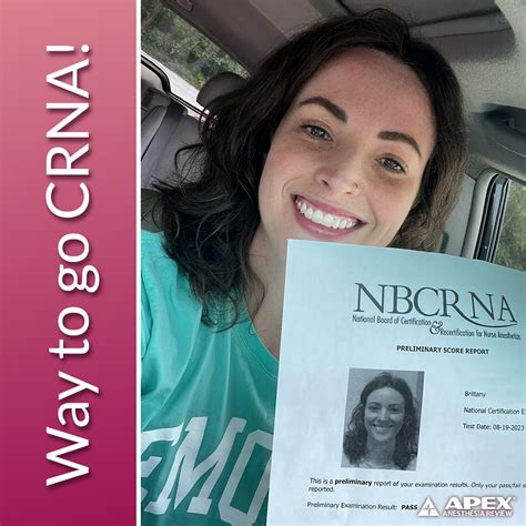 Congratulations To Brittany For Apex Anesthesia Review