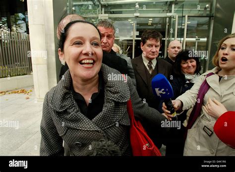 Aine Tyrell Daughter Of Liam Adams Speaks To The Media Outside Court