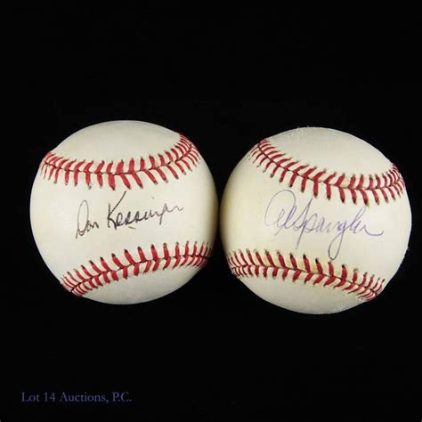 Don Kessinger Al Spangler Signed Baseballs 2 Auction