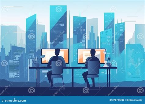 Programmers At Work Concept With Characters Modern Vector Illustration In Flat Style For