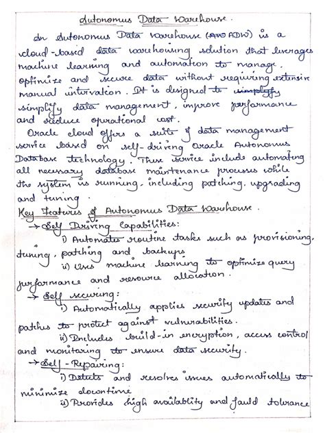 Autonomous Data Warehouse Pdf