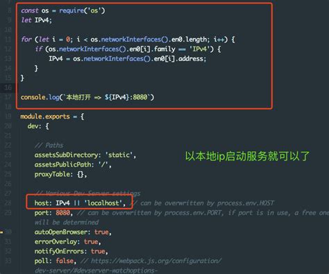 访问地址 localhost 改为ip 无法访问 · issue 25 · vuejs templates webpack simple