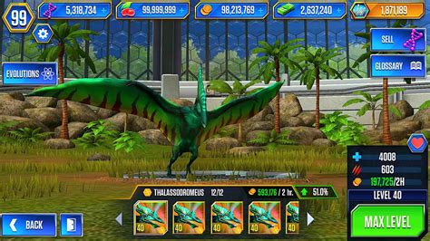 Unlock Thalassodromeus Max Level 40 Jurassic World The Game Youtube