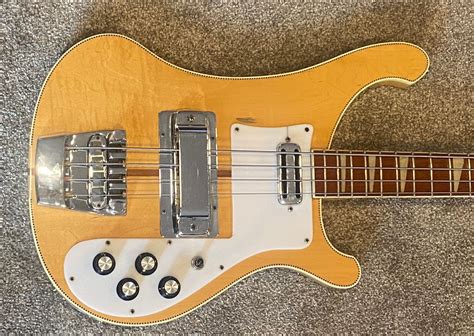 1973 Rickenbacker 4001 Bass Checked Binding Toaster Mapleglo Guitars