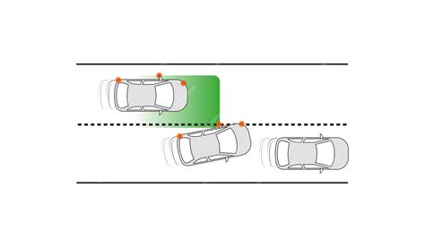 Premium Vector Vehicle Detection System Behind Blind Spot Auto Car Detector System Icon