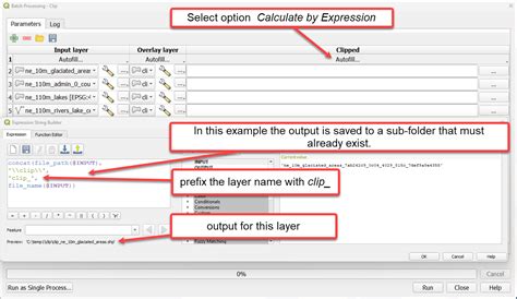 Qgis Batch Processing Not Autofilling Layer Name Into File Name Geographic Information Systems