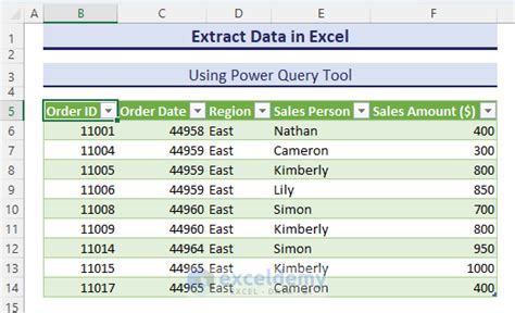 How To Extract Data From Excel 10 Basic And Advanced Methods Exceldemy