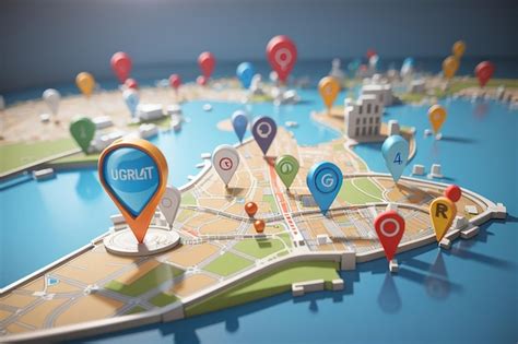 Premium Photo 3d Location With World Map Gps Navigator Pin 3d Render Illustration