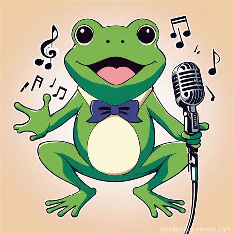 Manga Frog Singer | Stable Diffusion Online
