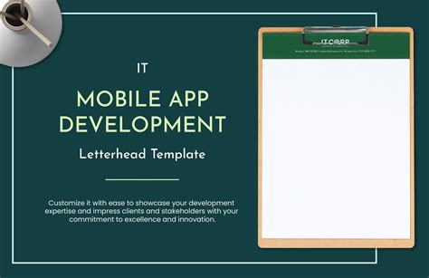 It Mobile App Development Letterhead Template In Illustrator Psd Word Download