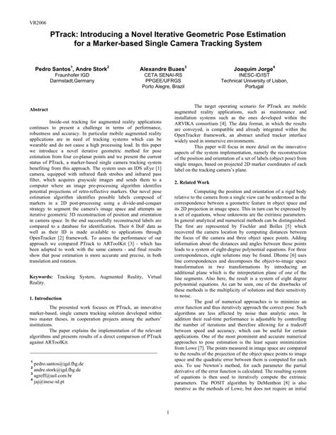 pdf ptrack introducing a novel iterative geometric pose estimation