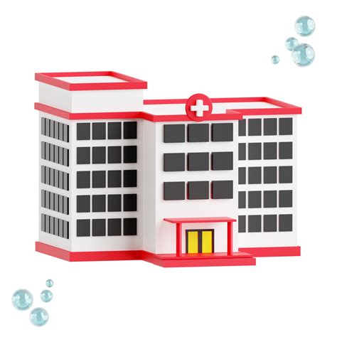 Hospital Building 3d Medical And Healthcare Icon 25093951 Png