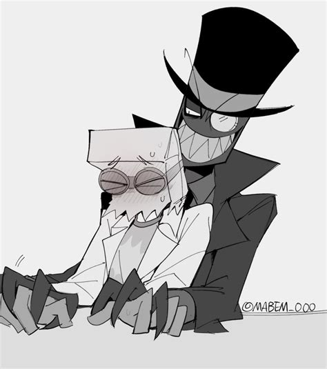 Dr Flug X White Hat Paperhat Villainous Fanart Black Hat X Dr Flug