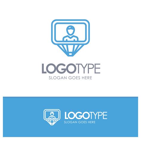 User Profile Id Login Blue Outline Logo With Place For Tagline 18002443 Vector Art At Vecteezy