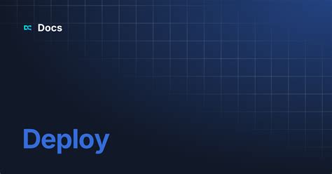 deploy docs