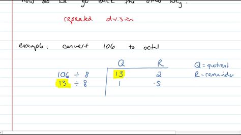 Binaryoctalhexadecimal Converting Integer Numbers From Decimal To Other Bases Youtube