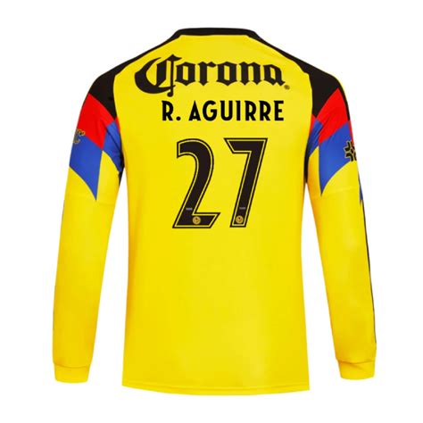 Club América Home R Aguirre 27 Long Sleeve Jersey 25 26 Kickoffshopper