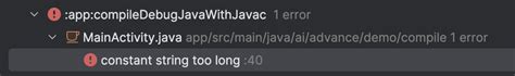 How To Fix Sdk Error Constant String Too Long Advanceai