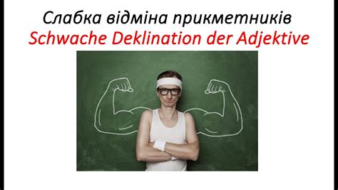 Слабка відміна прикметників у німецькій мові закінчення Schwache Deklination Der Adjektive