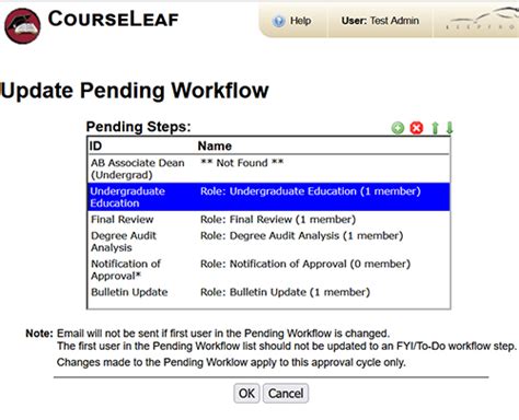 How To Change Workflow For Individual Proposals Penn State Curriculum Management System
