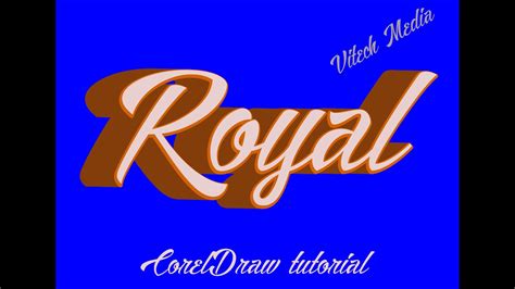 CorelDraw Tutorial D Text Effect With Cool Calligraphy YouTube