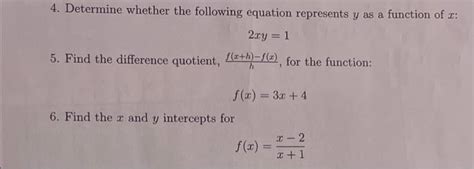 Solved 4 Determine Whether The Following Equation
