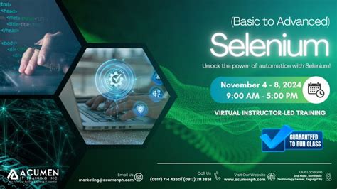 Acumen It Training Inc On Linkedin Acumenit Acumenph Selenium