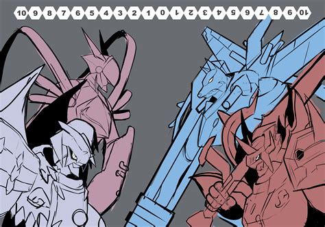 Dynasmon Kaisergreymon Lordknightmon Magnamon Digimon Absurdres Highres Armor Digimon