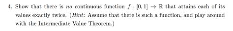 solved 4 show that there is no continuous function f [0