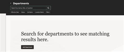 Hr Cant See List Of Departments Already From Redwood Ui — Cloud Customer Connect