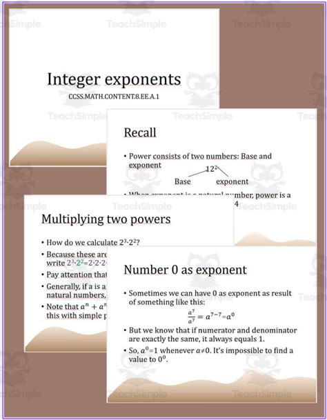 powers integer exponents editable powerpoint 8 ee a 1 by teach simple
