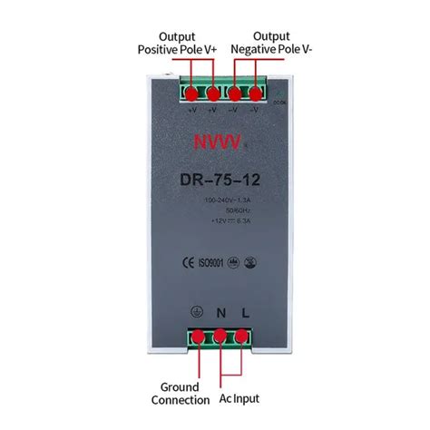 Dr 75w 12v Ac Dc Smps Din Rail Power Supply For Led Driver Switching