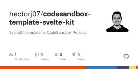 Github Hectorj07codesandbox Template Svelte Kit Sveltekit Template For Codesandbox Projects