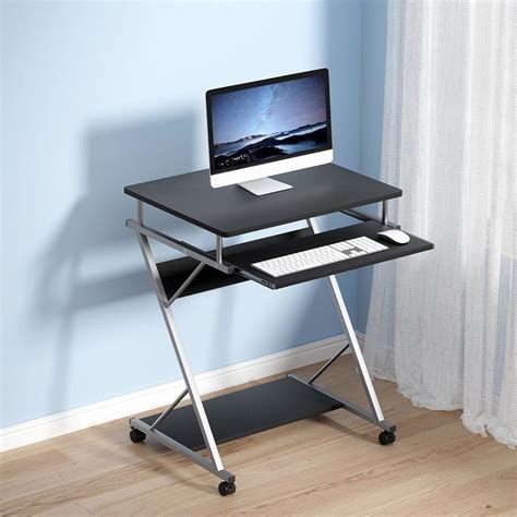60cm Artiss Computer Desk Keyboard Tray Shelf Black Big W