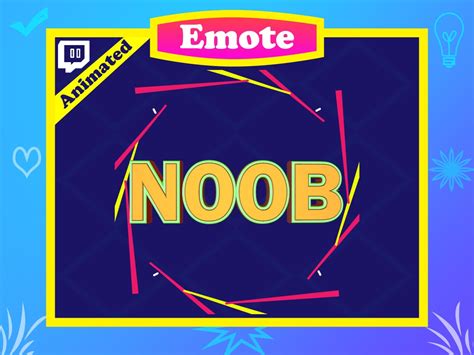 Noob Animated Emote Twitch Emote Noob Text Animated Emote Discord Emote Animation Gif