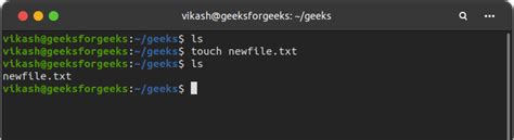 How To Create A File In The Linux Using The Terminal GeeksforGeeks