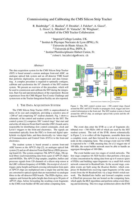 Pdf Commissioning And Calibrating The Cms Silicon Strip Tracker