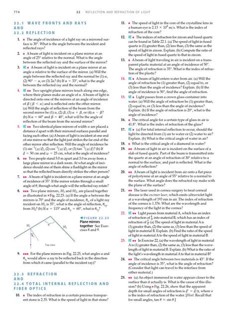 Exercises For Reflection And Refraction Pdf